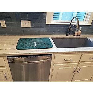 Caroline's Treasures SB3004DDM RIP Rest in Peace with spider web Halloween Dish Drying Mat Absorbent Dish Drying Mat Pad for Kitchen Counter Dish Drainer Mat for Countertop, 14 x 21", Multicolor