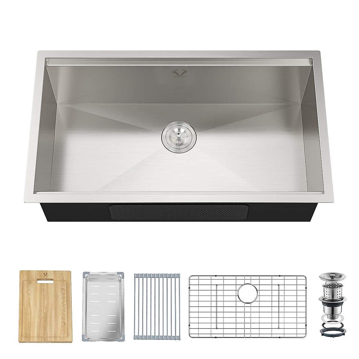 Kitchen Sinks 33x19 inch Workstation Undermount Sink Stainless Steel Sink 16 Gauge Single Bowl Kitchen Sinks with Accessories