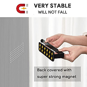 Magnetic Paper Towel Holder Black, Kitchen Towel Holder for Refrigerator Microwave Oven, Camping Paper Towel Rack for Toolbox Grill, Stainless Steel Paper Towel Stand with Strong Magnet, No Drilling