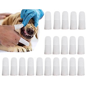 CXP Good Goods Dog Toothbrushes,Two-Finger Toothbrush Kit,360ºTeeth Cleaning for Dogs,Cats (20 Pieces)