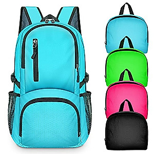 26L Hiking Backpack, Ultralight Lightweight Packable Foldable Camping Water Resistant Sports Backpack Daypack Camping Gear Travel Must Haves for Camping Outdoor for Women Men Hiking Gifts (Blue)