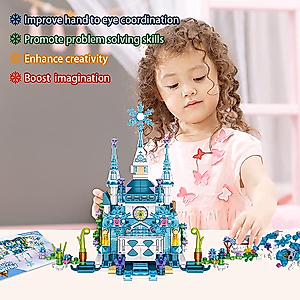 Girls Building Blocks Set Toy, 25-in-1 Princess Toys for Girls Age 6-8, 554PCS STEM Educational Construction Toys Set, Princess Castle Toys Gift for Girls Age 6-12 Years Old