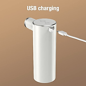 Automatic/Manual Wine Aerator, USB Rechargeable Wine Pump Dispenser Electric Aeration and Decanter Wine Spout Pourer, Red & White Wine Accessories Automatic Aerator – White