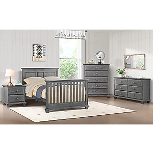 Oxford Baby Universal Full Bed Conversion Kit, Graphite Gray, GreenGuard Gold Certified