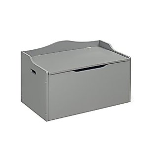 Lift Top Bench Seat Wooden Toy Box with Safety Hinge