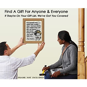 "People Will Forget…" Positive Quote Maya Angelou: Motivational Wall Art Poster, Inspirational Quote Wall Decor Posters for Bedroom & Office Decor for Men, Women & Teen Girl - 8x10 Print Unframed