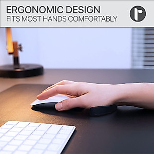 Reloot Glider v2 - Ergonomic Gliding Palm Rest, Soft Cooling Material, Sliding Wrist Pad That Moves with Your Mouse, Physician Designed for Carpal Tunnel Syndrome, Lightweight Wrist Rest (Black)