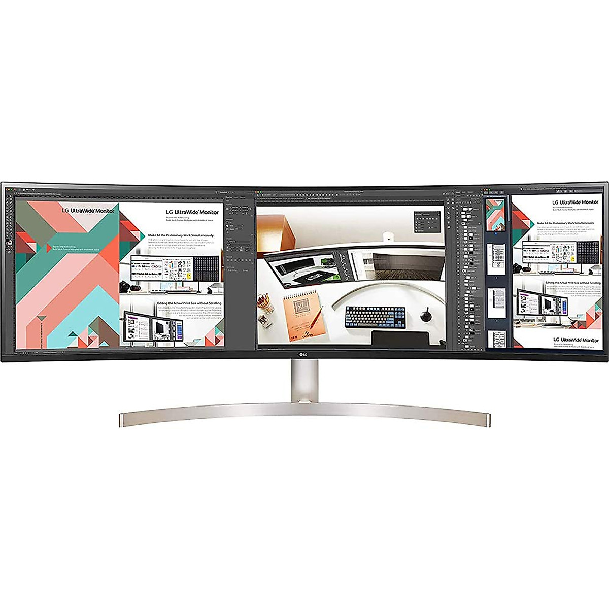 LG 49WL95C-WE 49" 32:9 UltraWide Dual QHD HDR10 IPS Curved LED Monitor Bundle with 1 YR CPS Enhanced Protection Pack