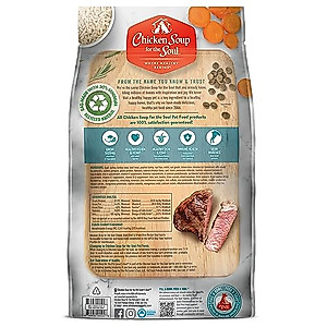 Chicken Soup For The Soul Classic Dry Adult Dog Food, Beef & Brown Rice Recipe, 4.5 Pound Bag | Soy Free, Corn Free, Wheat Free, Dry Dog Food Made with Real Ingredients
