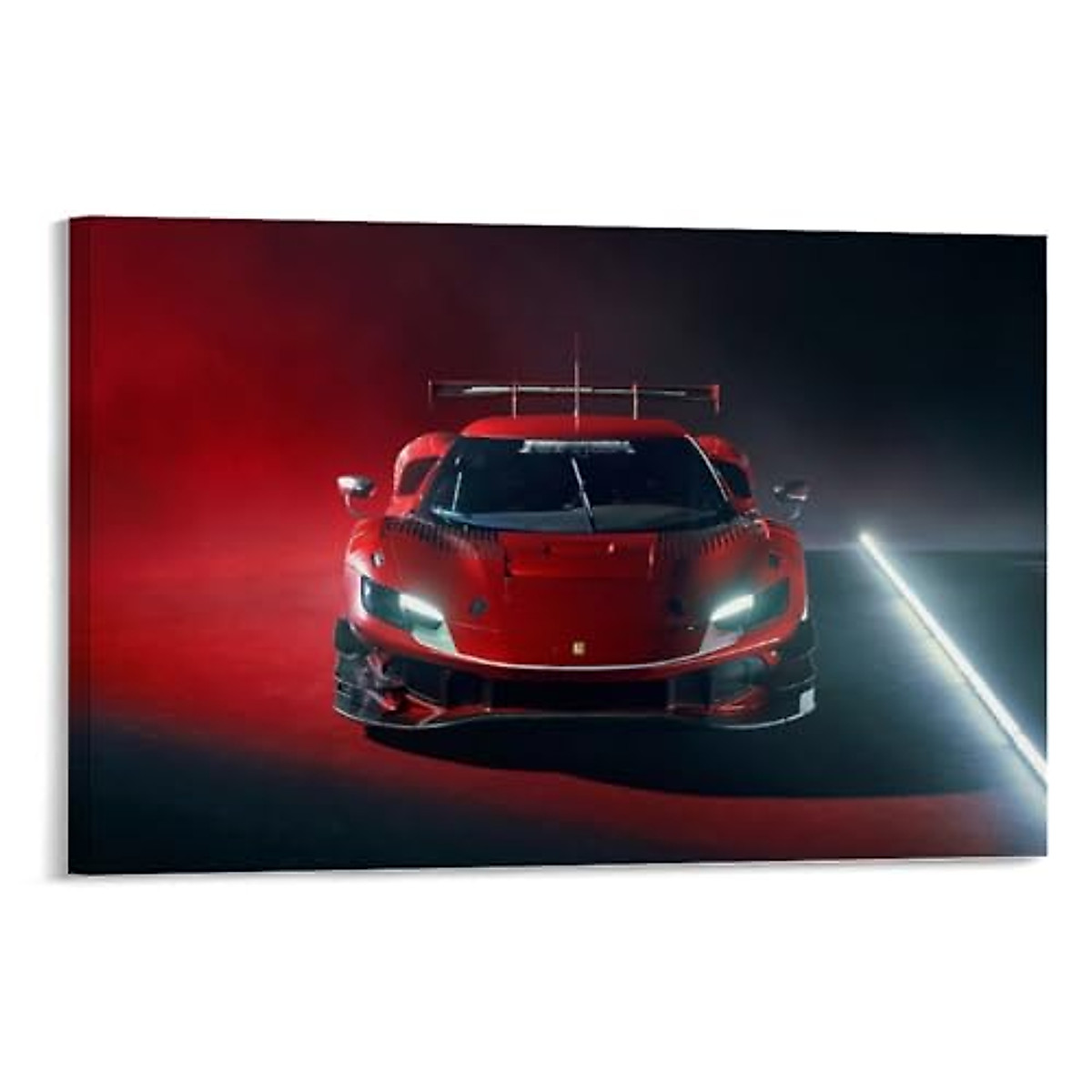Car Poster Ferrari F40 Supercar Posters Racing Car Canvas Wall Art For Boy's Bedroom SuperCar Wall Decor Frame-style 24x16inch(60x40cm)