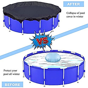 2PACK Round Air Pool Pillow for Above Ground Swimming Pool Covers,4' x 4' Winter Pool Winterizing Closing Kit with Ropes,Super Durable PVC & Strong Cold Resistant Pool Cover Air Pillow