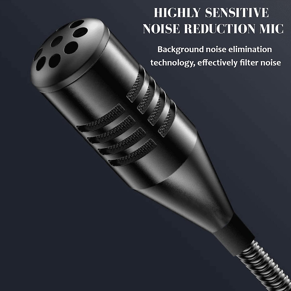 EBTOOLS Wired Microphone, 360 Degree Omnidirectional Highly Sensitive Noise Reduction Desktop Microphone, with 5m XLR Cable, Suitable for Meetings, Voice, Games, Karaoke
