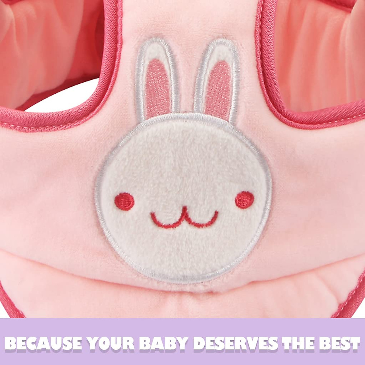 KAKIBLIN Baby Safety Head Support Hat, Infant Breathable Adjustable Safety Protective Cap for Toddlers Learn to Walk, Pink