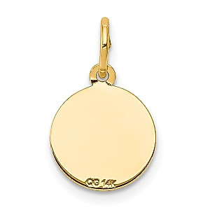 IceCarats 14K Yellow Gold Holy Communion Necklace Charm Pendant Only