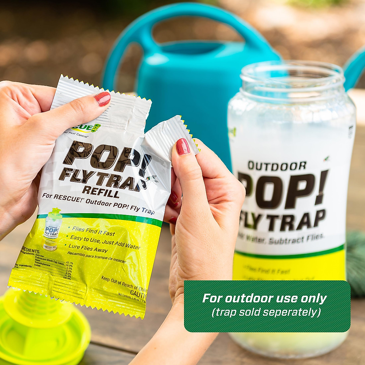 RESCUE! POP! Fly Trap Bait Refill – Outdoor Use – 6 Pack