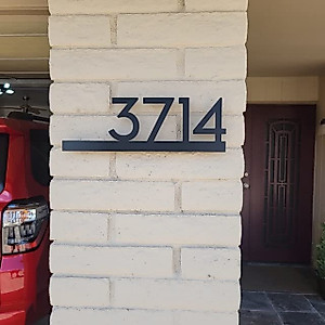 Modern Underline Sign Plaque, Black Silver Gold House Numbers Sign Outdoor Mailbox DIY House Number Door Plates Custom House Street Name Signs