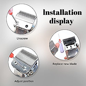 Professional Adjustable Clippers Blades, Carbon Steel Hair Clipper Replacement Blade for Wahl 8148, Wahl Senior Cordless Clipper, Wahl Magic Clipper, Pack of 2 (Taper Rainbow)