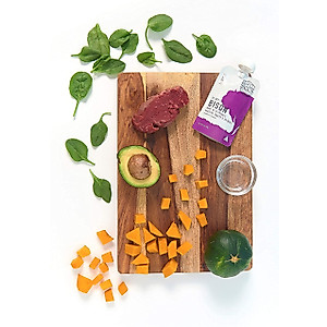 Serenity Kids Regenerative Land to Market Verified Baby Food Pouch Bundle | 6 Each of Grass Fed Bison, Beef & Ginger, and Beef (18 Count)