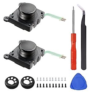 CHENLAN 2-Pack Replacement Joystick Button 3D Rocker Analog ThumbStick Replacement for PSV 2000 PS Vita 2000 2001 Black