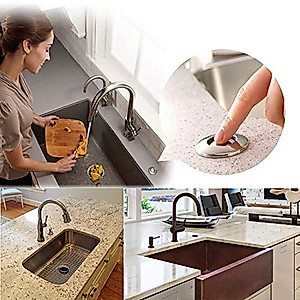Garbage Disposal Air Switch Kit for SinkTop Waste Disposal with Stainless Steel Polished Short Air Button by briidea