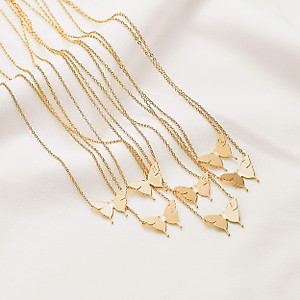 MEVECCO Gold Dainty Initial Necklace 18K Gold Plated Butterfly Pendant Name Necklaces Delicate Everyday Necklace for Women Minimalist Personalized Jewelry