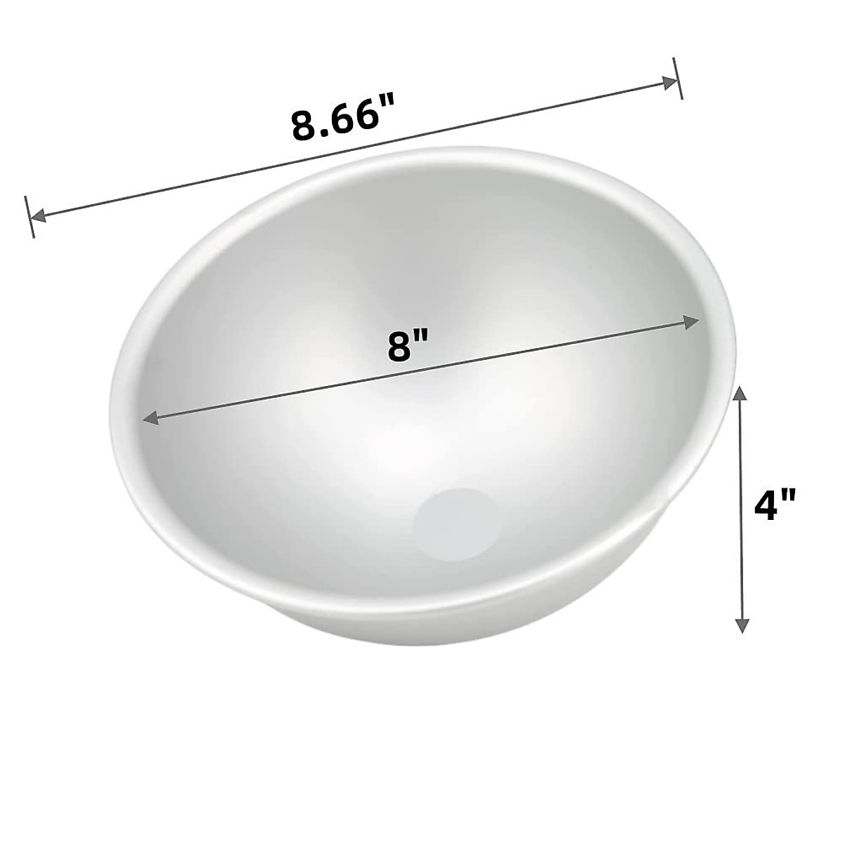 XZJMY Ball Cake Pan,Aluminum Hemisphere Cake Molds,8Inch Cake Pan,Kids DIY 3D Birthday Cake Pan,Nonstick Baking Tools (Big Half Ball)