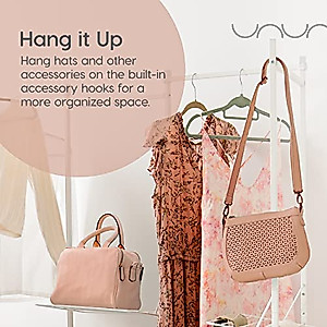 IRIS USA 3 Panels Collapsible Clothes Rack with Shelf, Customizable Garment Rack, Foldable Clothes Drying Rack, Locked and Leveled, Perfect for any Space, Modern and Fashionable, Black