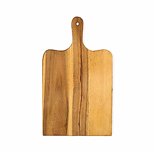 Small Wood Cutting Board with Handle - Wood Serving Board - Natural Wood Cheese Board - Rustic Design - Mini Charcuterie Board