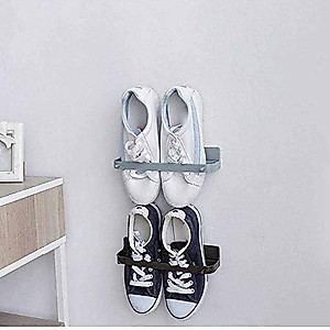 TAZSJG Creative Wall-Mounted Shoe Rack Shoe Organizer Shoe Holder Space Saving Home Shoe Storage Rack (Color : A)