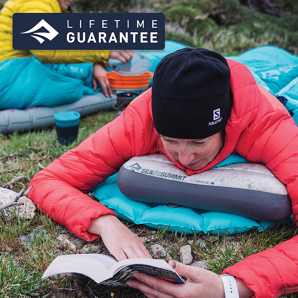 Sea to Summit Aeros Down Inflatable Pillow, Deluxe (23 x 14.9), Grey