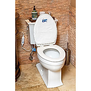 Toastie Tush Innovative Elongated Toilet Seat Warmer | Easy to Install, Easy to Clean, Heated Toilet Seat Elongated | Waterproof Warm Toilet Seat | Electric Elongated Toilet Seat Cover Heater