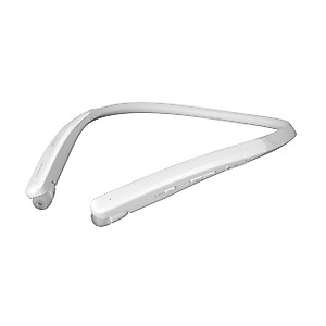 LG TONE Flex Wireless Bluetooth Stereo Neckband Earbuds HBS-XL7-32-Bit Hi-Fi DAC, Meridian Audio, White