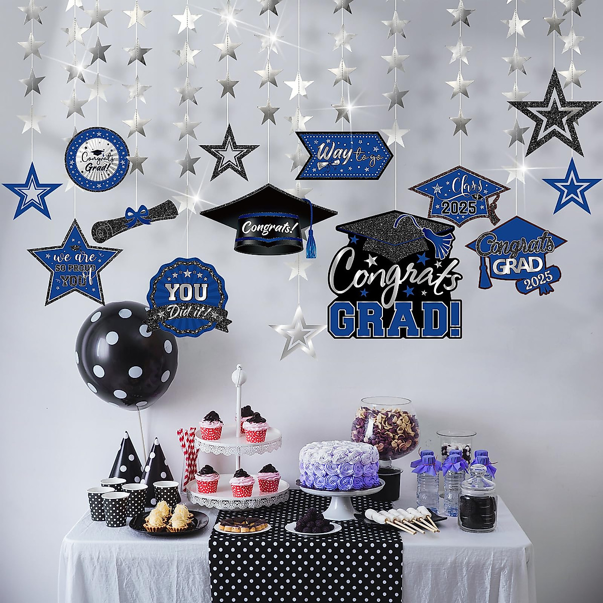 14 Pack Graduation Garland Class of 2022 Graduation Decoration Diploma Hat Star Congrats Garland Banner Congrats Grad Streamers Backdrop for Graduation Party Supplies College Grad Decor (Orange)