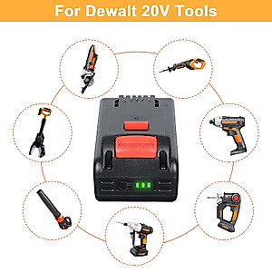 FERRYBOAT 7000mAh Replacement for Dewalt 20V Battery,Compatible with DCB200 Lithium ion MAX DCB204 DCB206 DCB201 DCB203 DCB181 DCB180 DCD/DCF/DCG/DCS Series,6-Pack