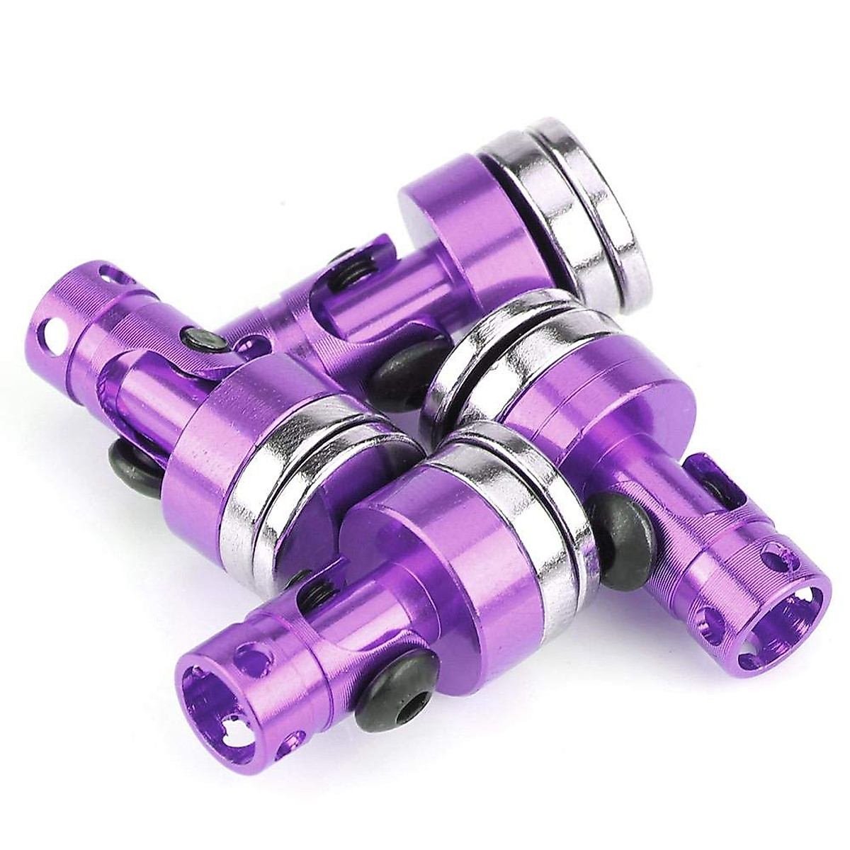 Dilwe 4Pcs Body Post Mount, Aluminum Magnetic Invisible Body Post Mount for SCX10 4WD 1:10 RC Car(Purple)