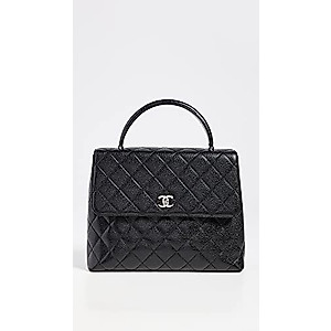 CHANEL Women's Pre-Loved Jumbo Kelly Flap, Caviar, Black, One Size