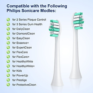 MRYUESG Replacement Heads Compatible with Philips Sonicare 10 Pack, 5 White + 5 Black, MRYUESG Electric Tooth-Brush Head for Phillips