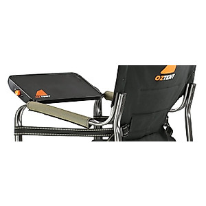 OzTent Gecko Camping Chair with Lumbar Support and Swivel Table
