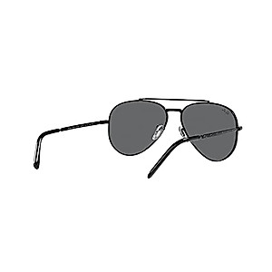 Ray-Ban RB3625 New Aviator Sunglasses, Black/Dark Grey, 62 mm