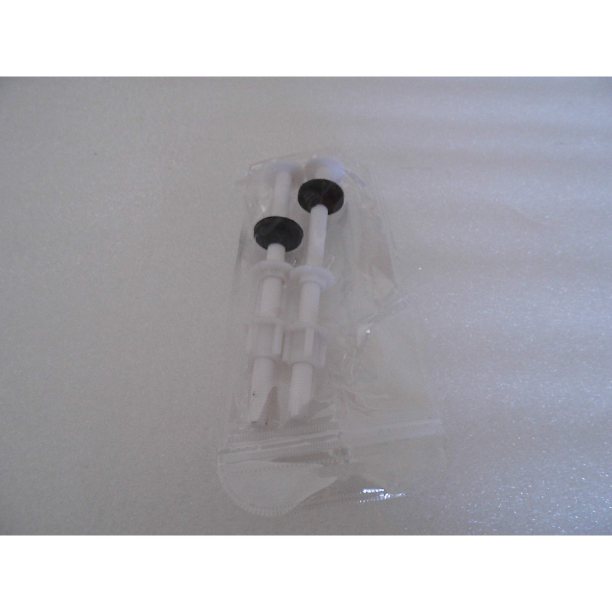 Toilet Seat Bolts, Made for Raised Toilet Seats, Two Hinge Bolts, Nylon Plastic, 6 Inch by 3/8 Inch Heavy Duty Bolts with Rubber Washers and Easy Screw Hex Nuts