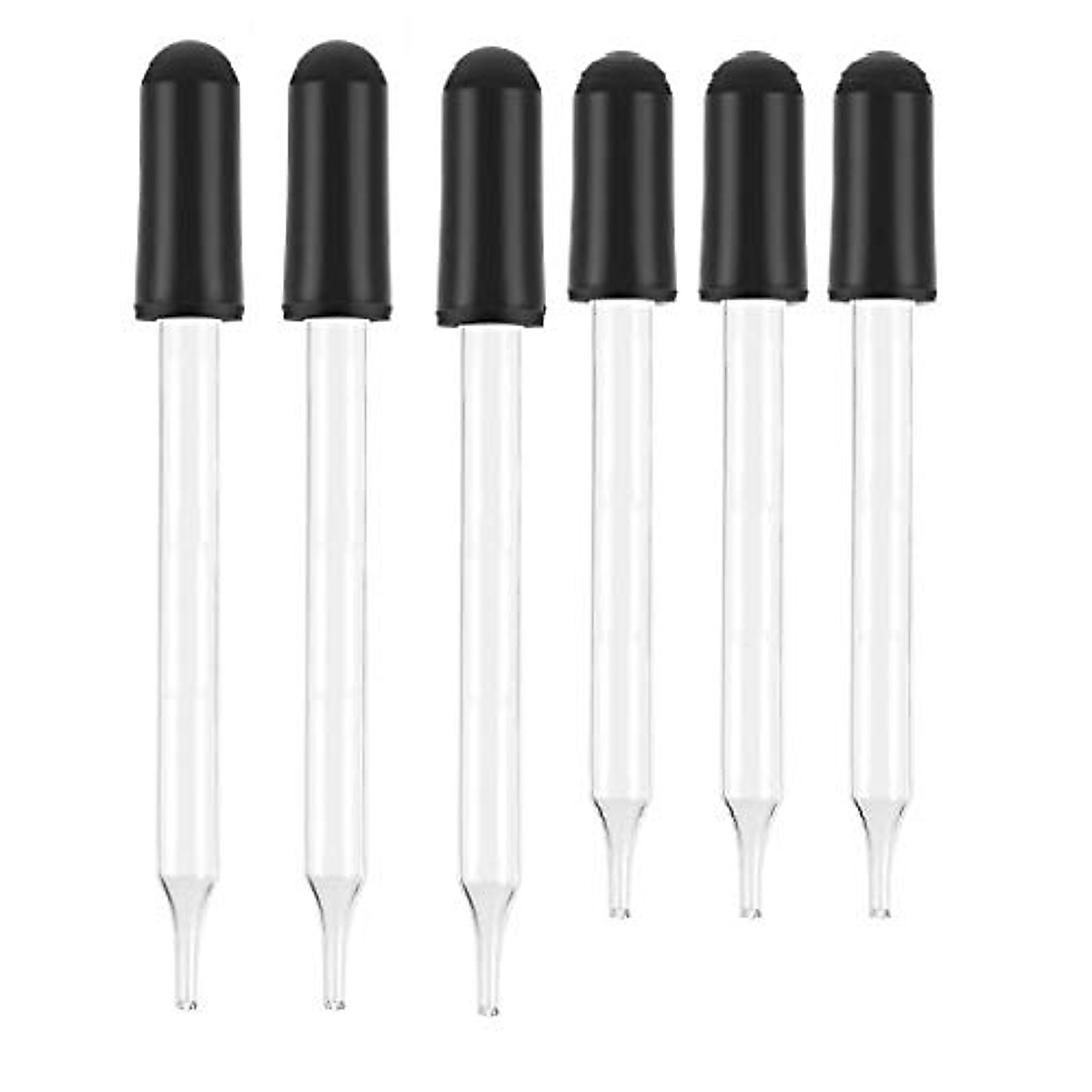 Set of 6 pcs Glass Pipette Pipet Medicine Eye Liquid Droppers 3" Straight + 4" Straight