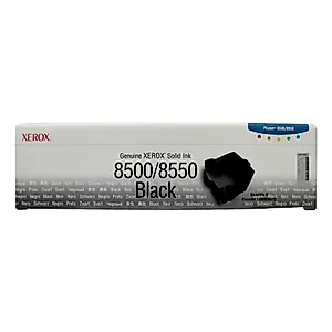 Xerox 108R00672 Phaser 8500 8550 Ink-Cartridge (Black, 6-Sticks) in Retail Packaging
