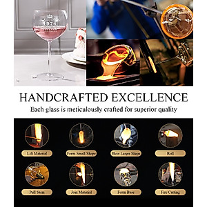 OUHT 50th Birthday Gifts for Her-50th Birthday Wine Glasses Gift Set,Cool Wine Gifts for 50 Years Old Bday Gifts Idea for Women, Friends, Daughter, Sister, Mom