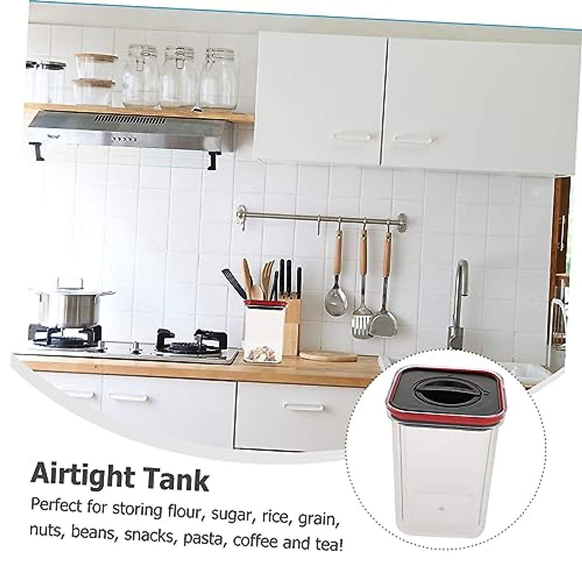 1pc Spiral Storage Tank Storage Container with Lid Containers with Lids Flour Container Plastic Clear Container Vacuum Container Cereal Container Milk Powder Can Cereals Seal Pp