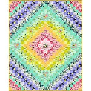 Tula Pink for Free Spirit Besties Treading Water W/Metallic Gold, Fabric by The Yard (Blossom)