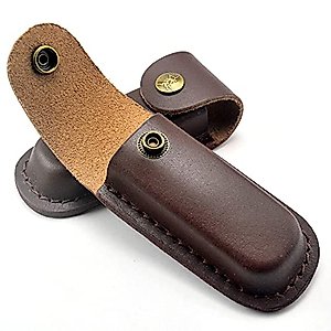 NUHUi 2x Folding Knife Leather Sheath Leather Knife Set fit for Swiss Multi-function Folding Knife with Belt Loop