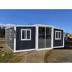 Outdoor Modern Fold Prefab Waterproof Extendable Folding Container Tiny House Tiny Homes on Wheels 2 Bedroom