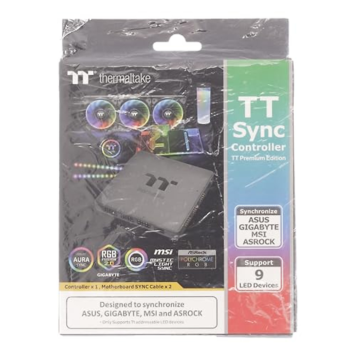 Thermaltake 9 Port LED Hub Sync Controller - Black