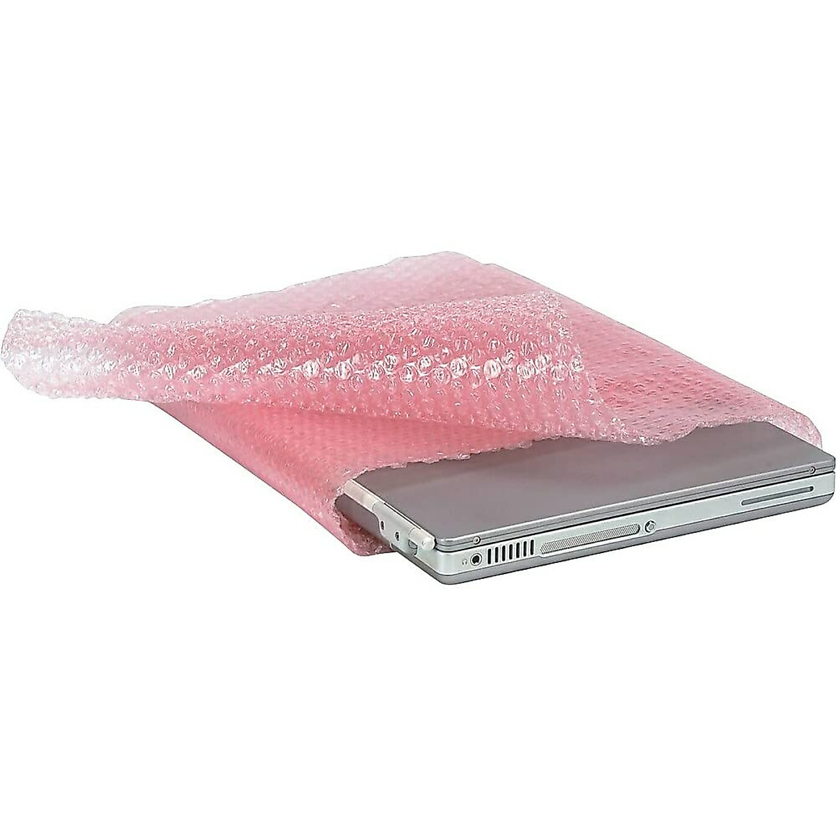2 Pack of Mighty Gadget Bubble Cushioning Wrap Rolls, 12" x 72’ ft Total, Perforated Every 12" for Packaging, Shipping, Mailing with 30 Bonus Fragile Stickers Included (Pink)