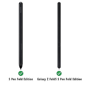 KUGEW for Samsung Galaxy Z Fold 5 Case with S Pen Holder & Camera Cover, Luxury Leather Wallet Phone Cover Built-in S Pen Slot Kickstand Function Card Holder Hinge Protection Shockproof (Blue)